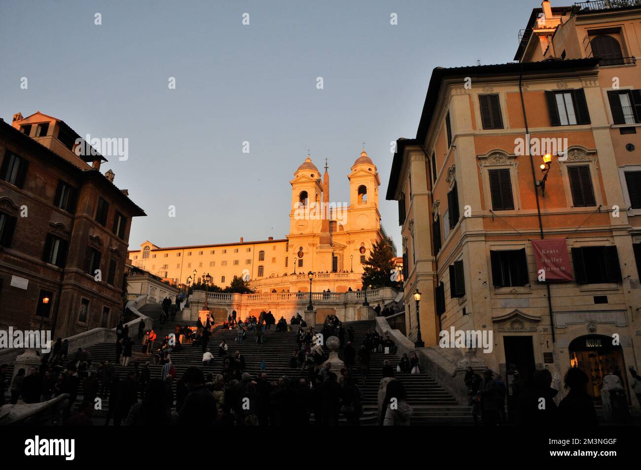 The Spanish Square at the bottom of the Spanish Steps Stock Photo - Alamy