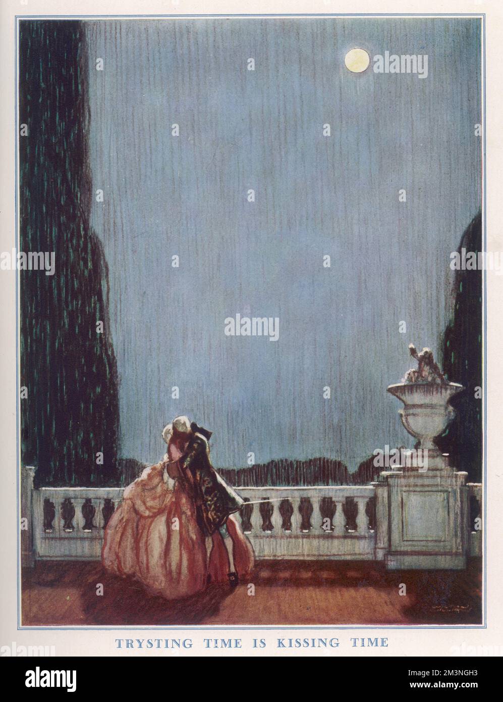 TRYSTING TIME IS KISSING TIME BY WILTON WILLIAMS Stock Photo - Alamy