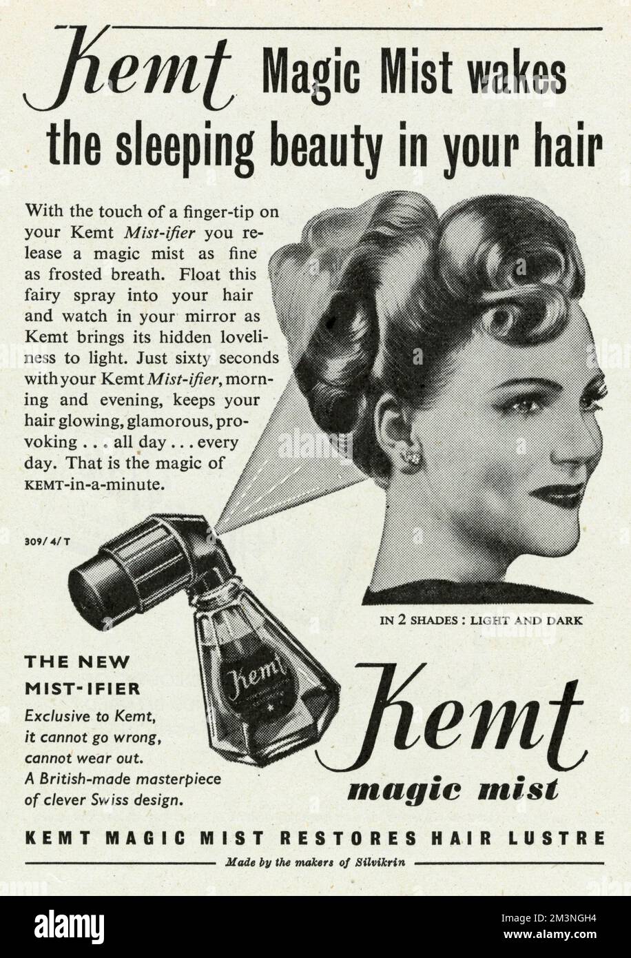 'Kemt magic mist wakes the sleeping beauty in your hair'. with a touch ...