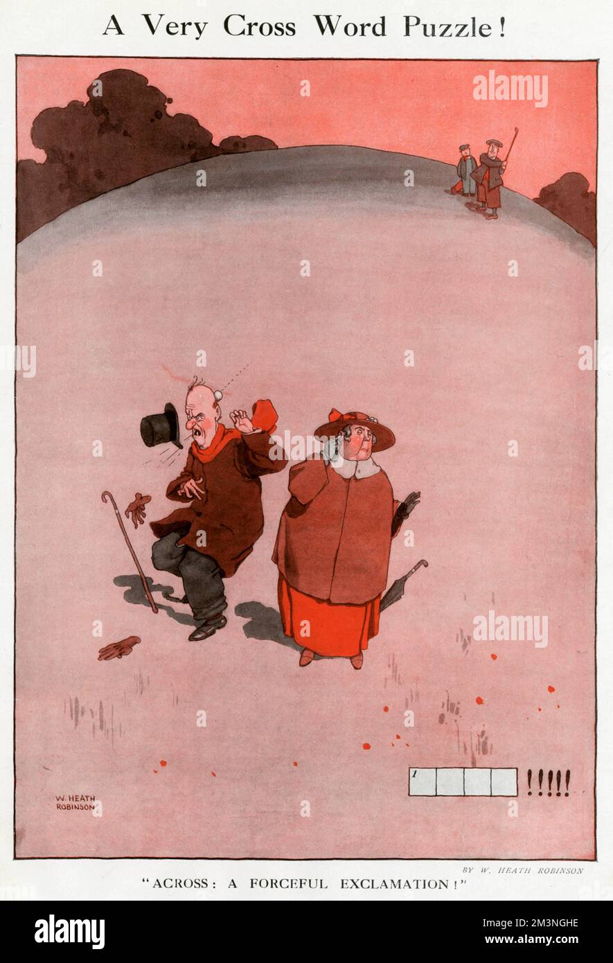 A Very Cross Word Puzzle by William Heath Robinson Stock Photo - Alamy