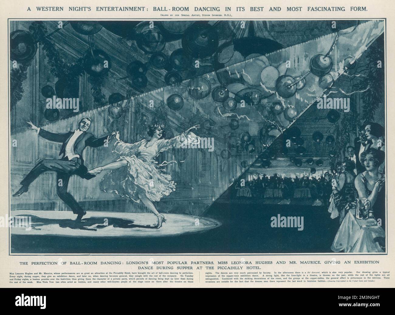 Ball-room dancing at the Piccadilly Hotel, London Stock Photo - Alamy