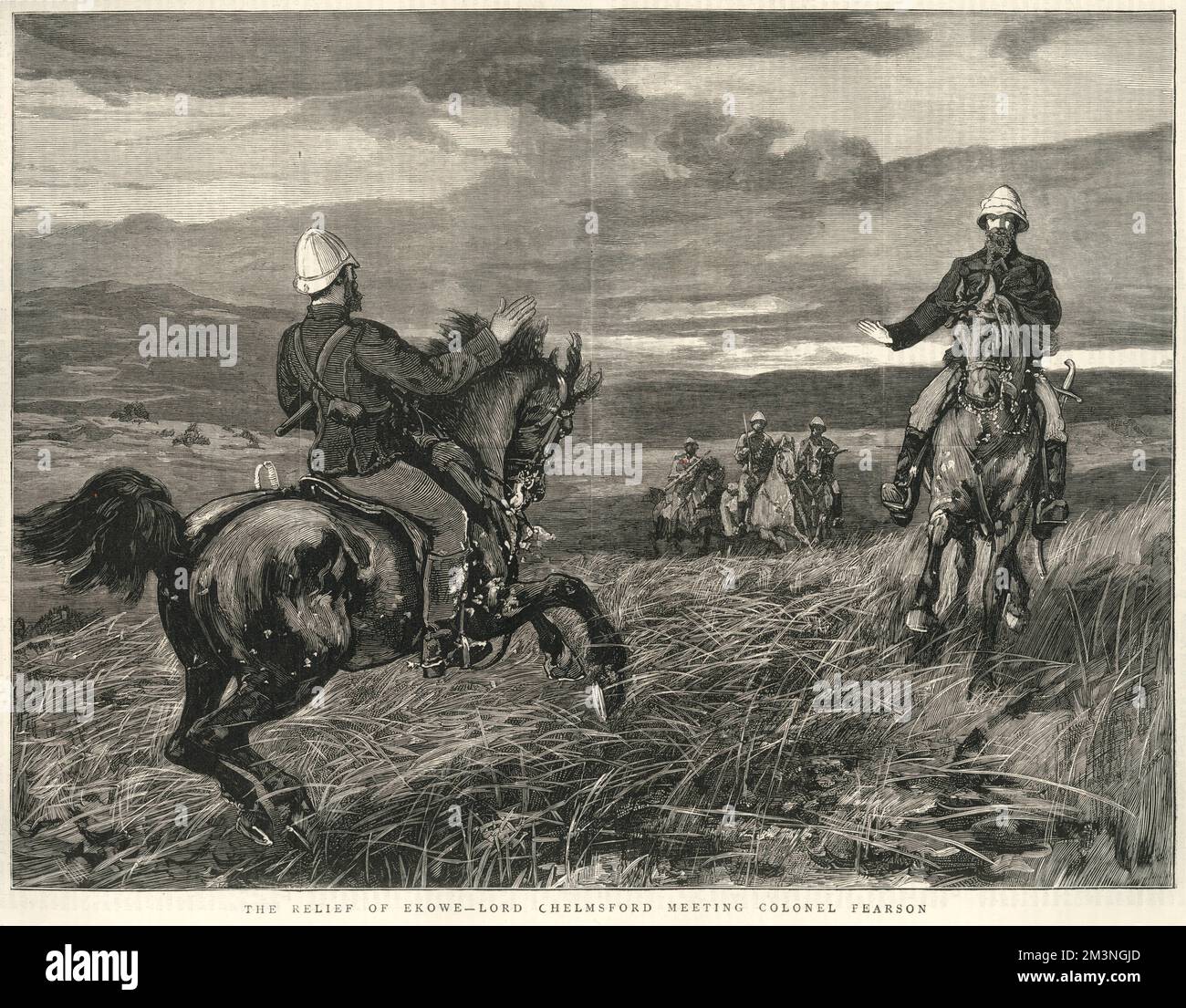 The relief at Ekowe Stock Photo - Alamy