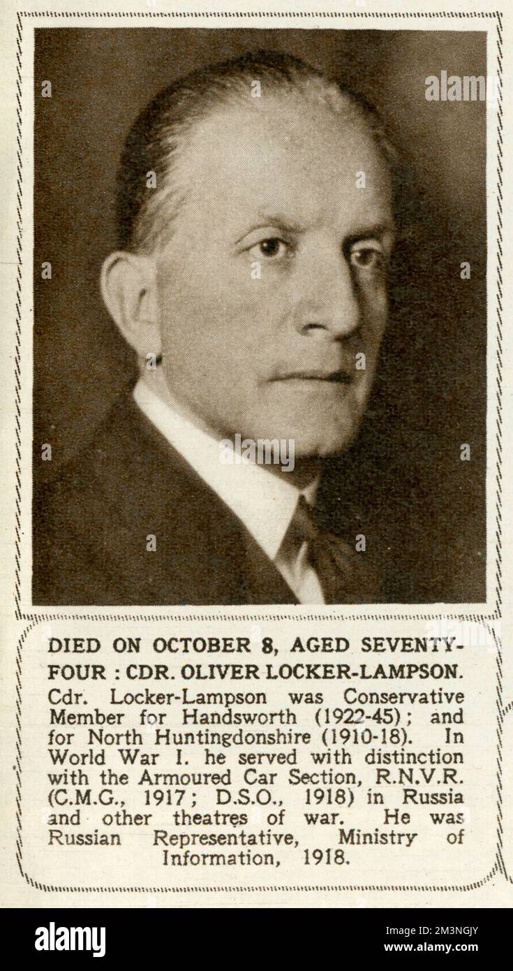 Oliver locker lampson hi-res stock photography and images - Alamy