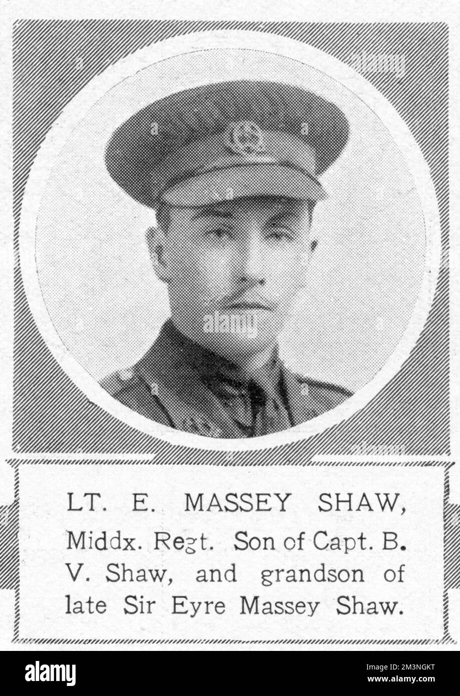 Portrait of Lt. Eyre Massey Shaw of the Middlesex Regiment. The son of ...