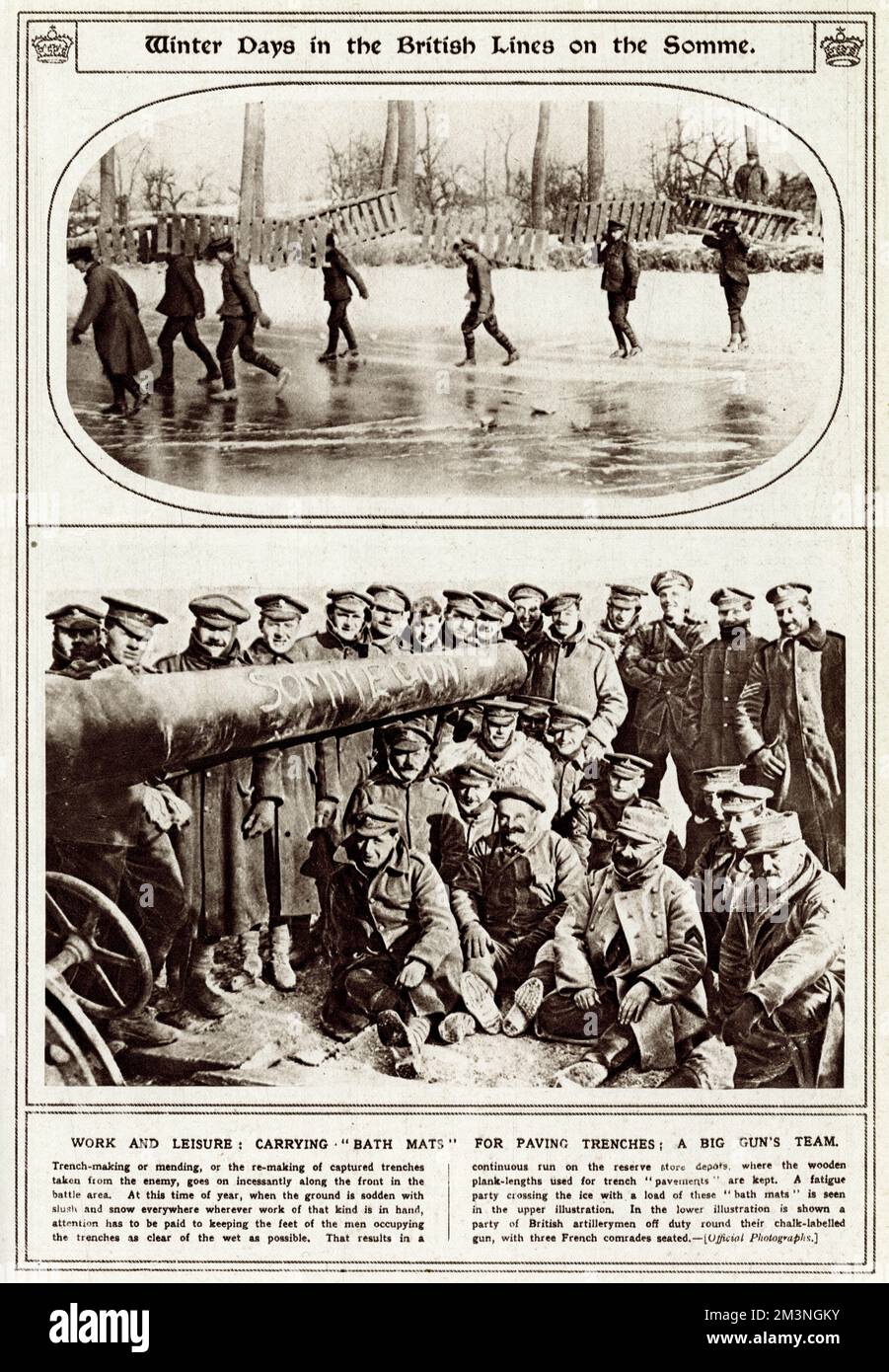 Winter in the British Lines on the Somme 1917 Stock Photo - Alamy