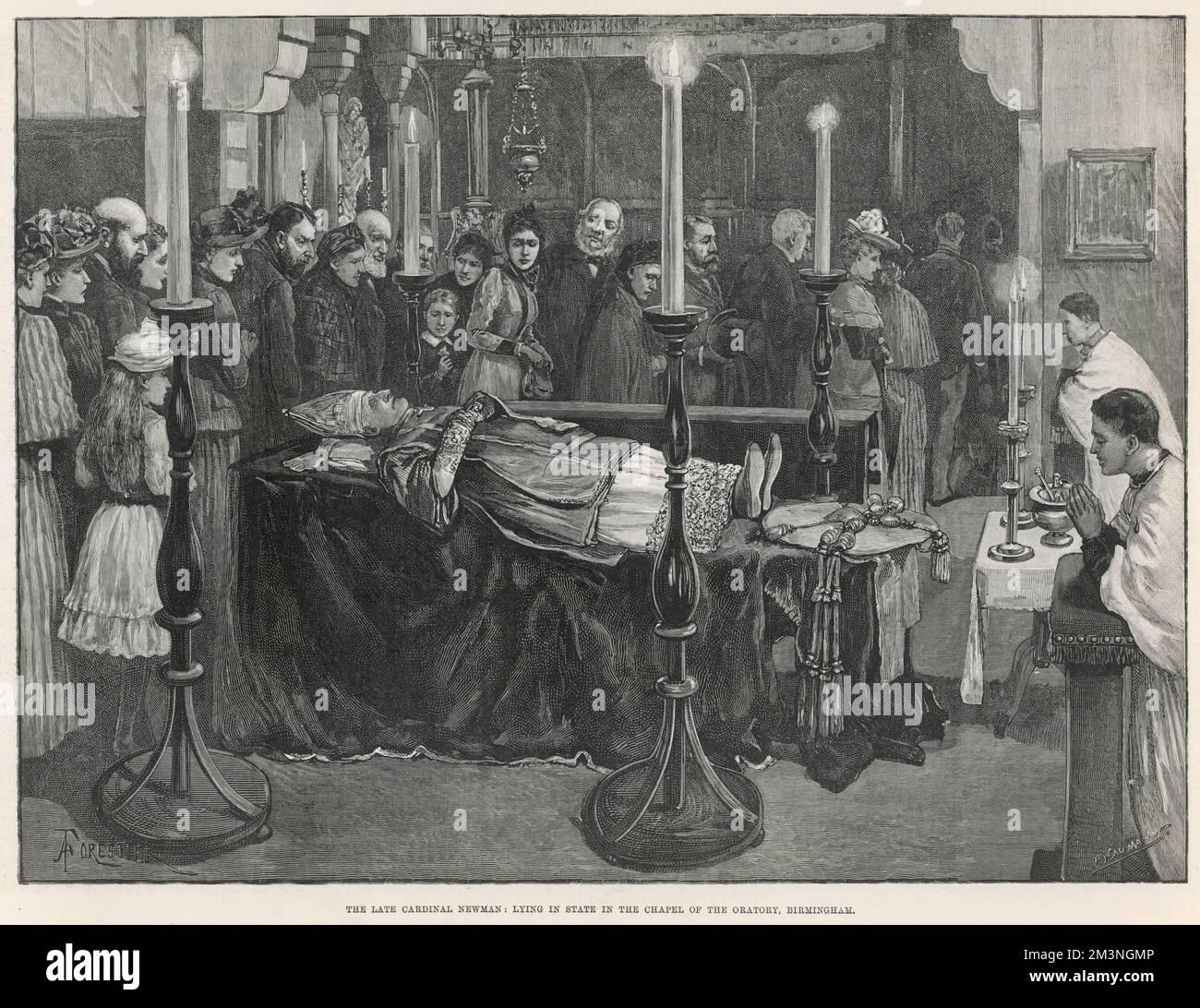 CARDINAL NEWMAN LYING IN STATE Stock Photo - Alamy