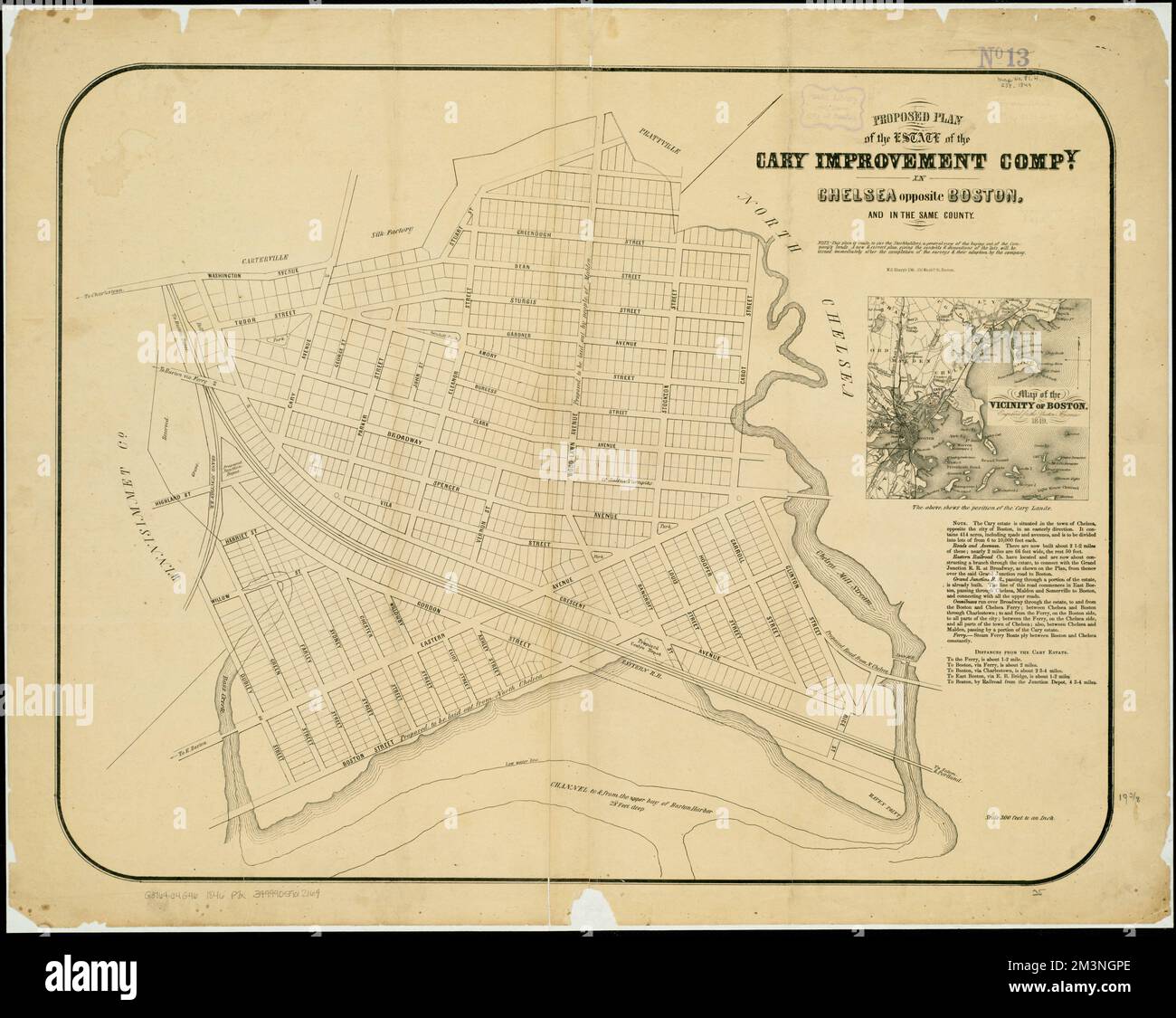 Proposed plan of the estate of the Cary Improvement Compy : in Chelsea ...
