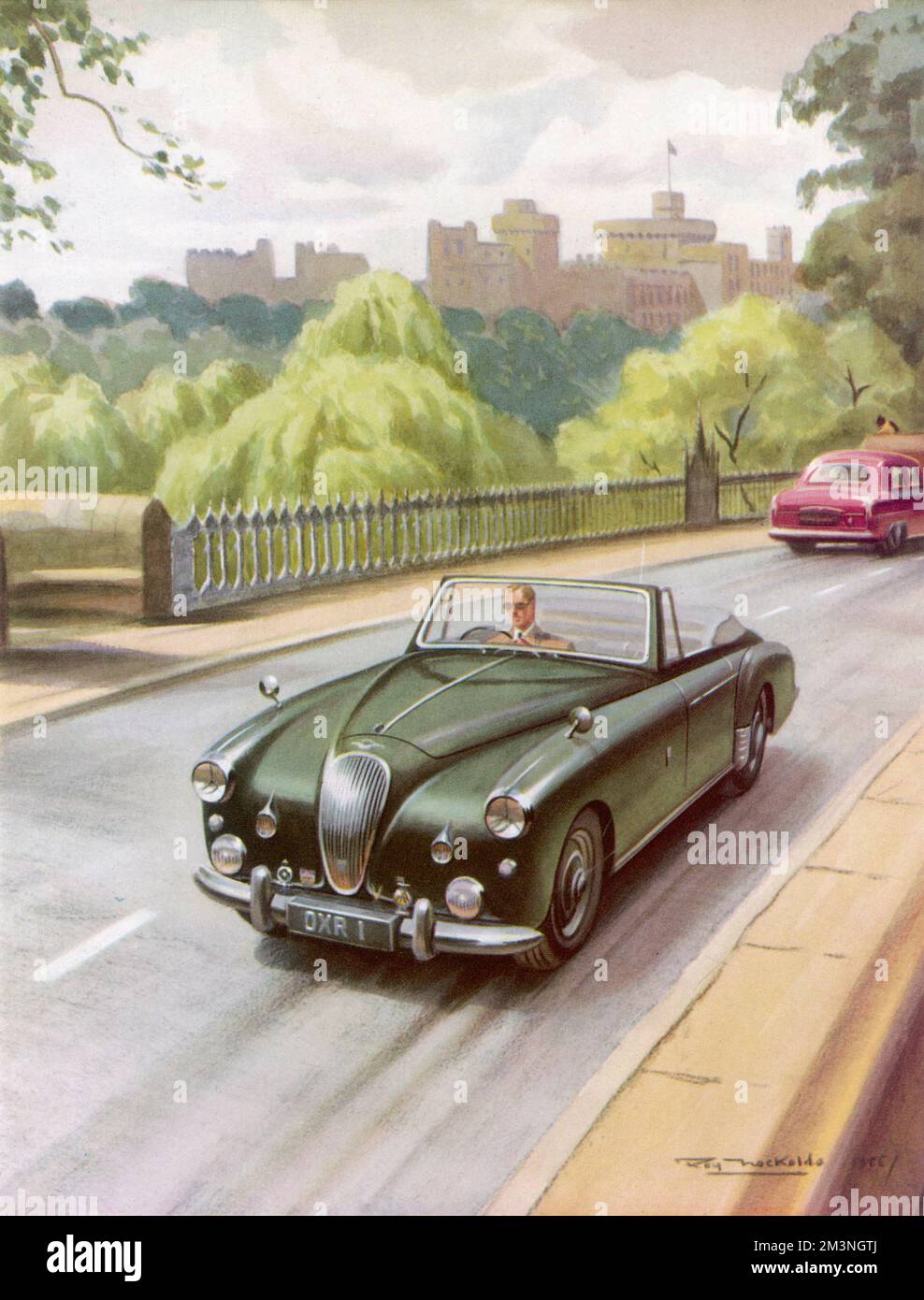Prince philip driving car hi-res stock photography and images - Alamy