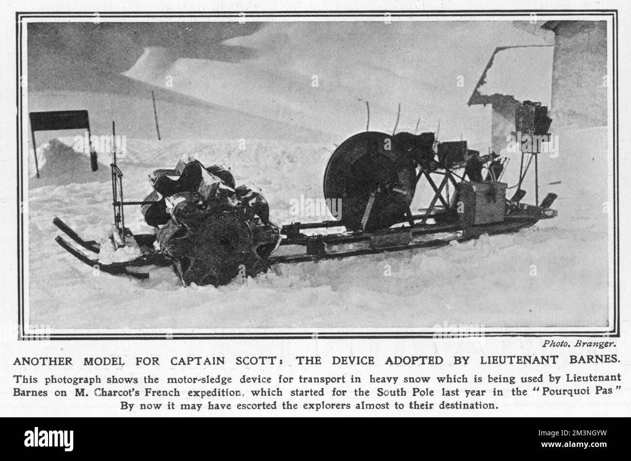 A motor sledge for the South Pole Stock Photo - Alamy