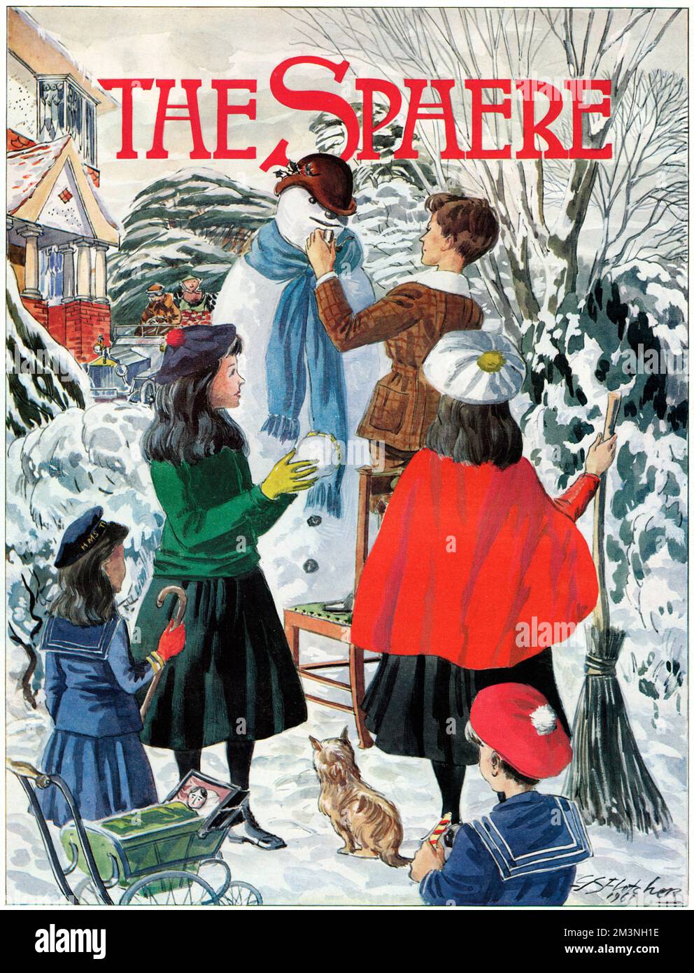 The Sphere Christmas Number - a scene from 1912 Stock Photo - Alamy