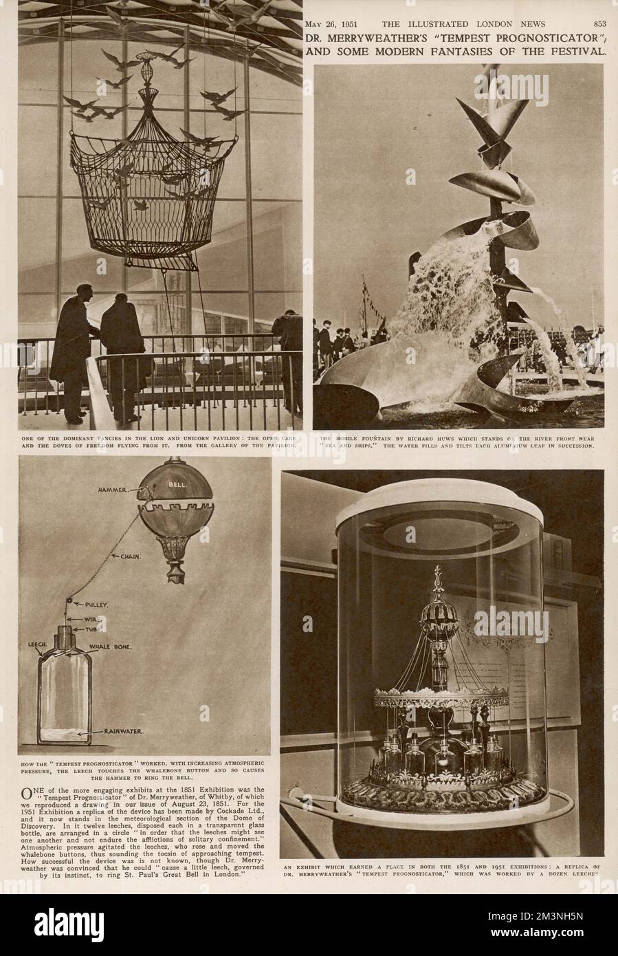 A page from the Illustrated London News, 1951 Stock Photo - Alamy