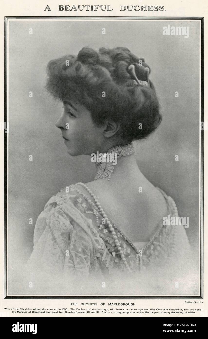 Portrait of Consuelo Vanderbilt (1877 - 1964), American heiress and ...