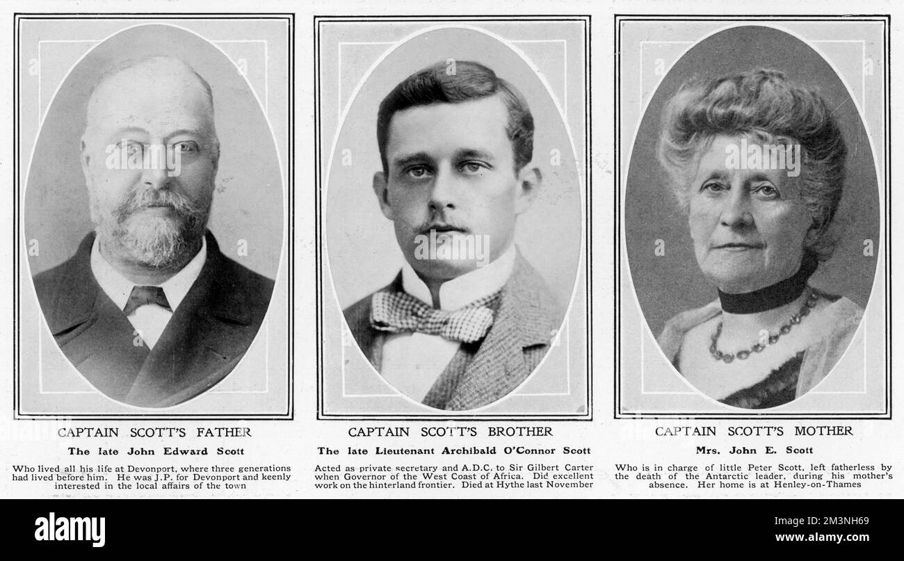 Parents and brother of Captain Robert Falcoln Scott Stock Photo - Alamy