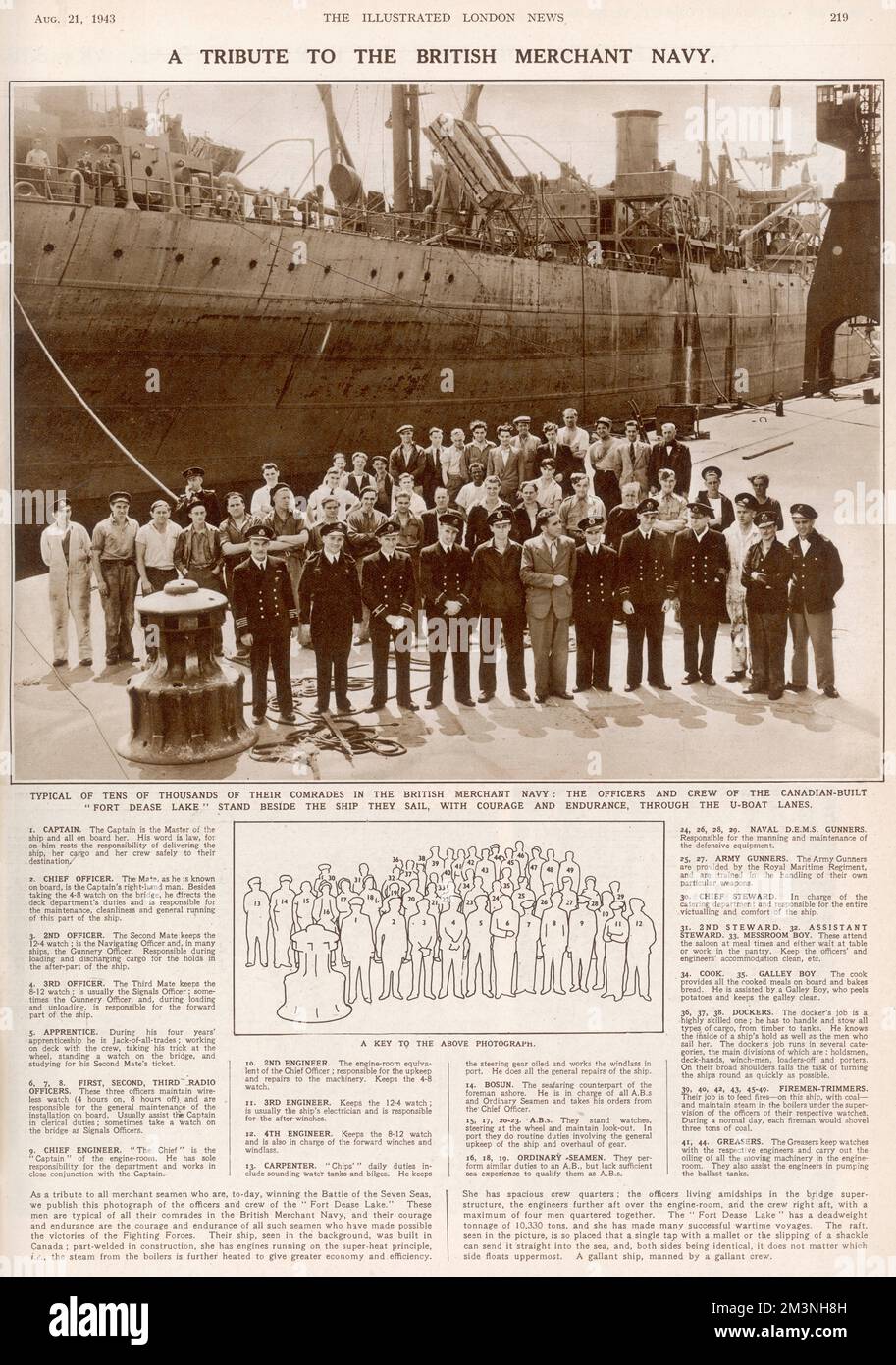 WW2 British Merchant Navy vessel Stock Photo - Alamy