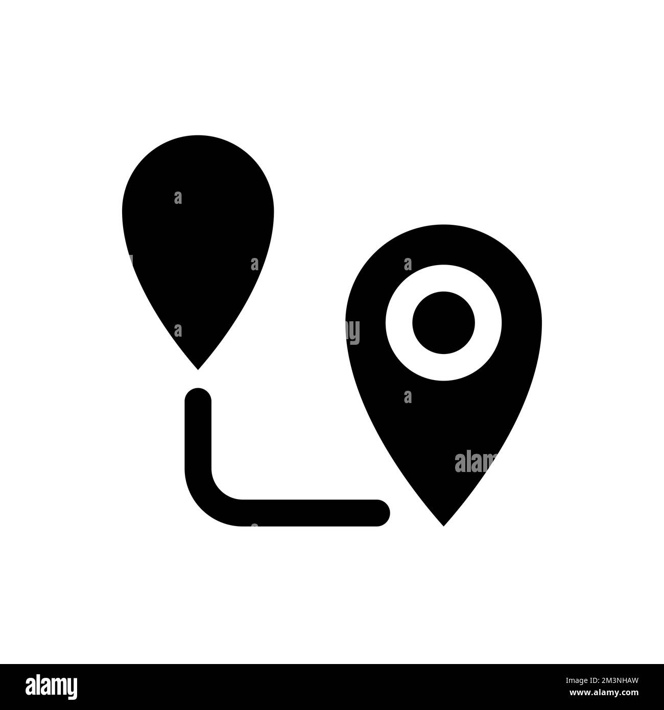 Planning route black glyph ui icon Stock Vector Image & Art - Alamy