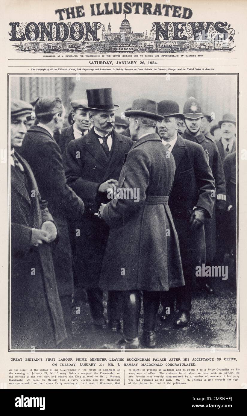 Ramsay Macdonald becomes Britain's first Labour Prime Minist Stock ...