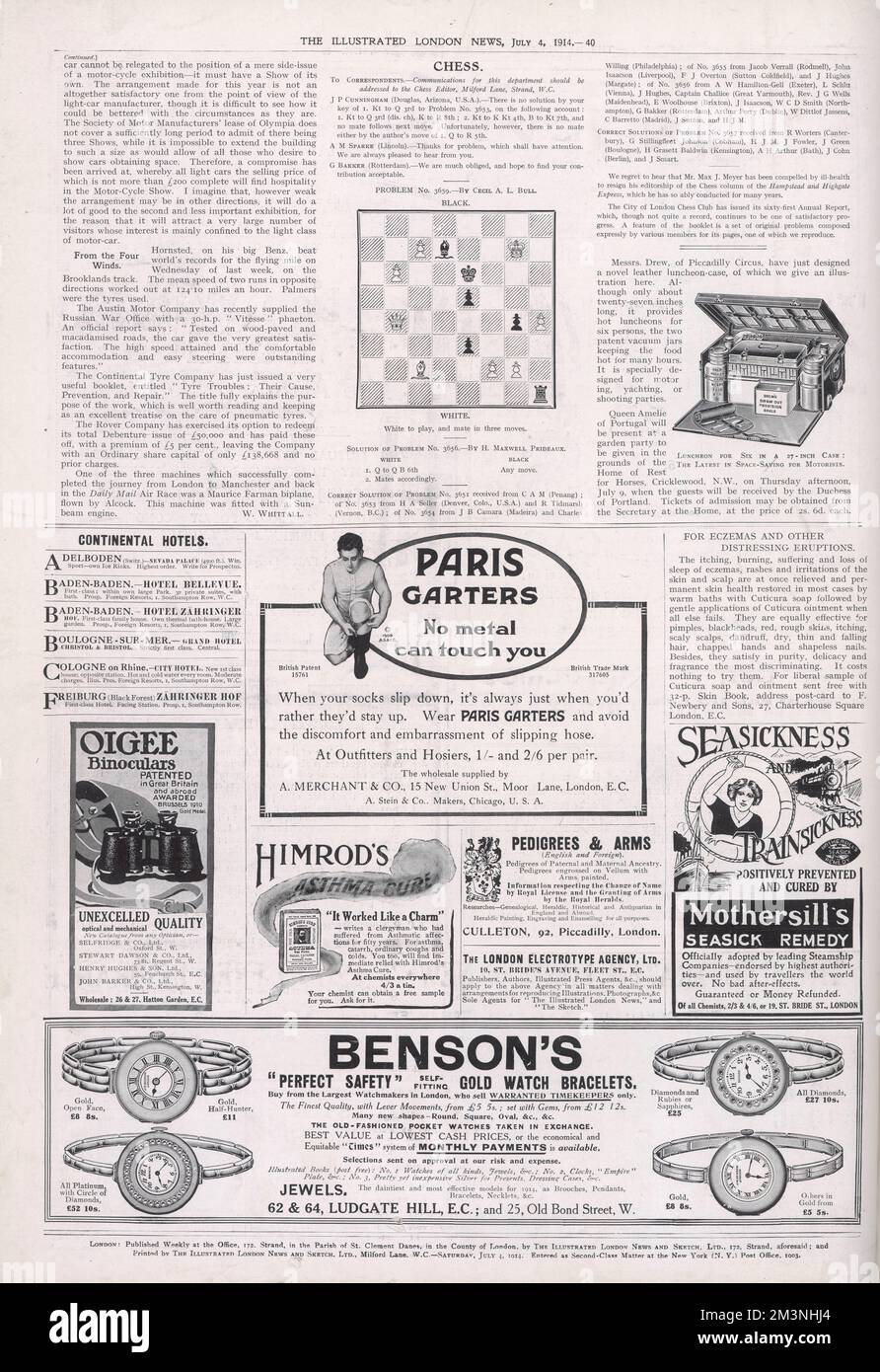 Back cover of the Illustrated London News Stock Photo - Alamy