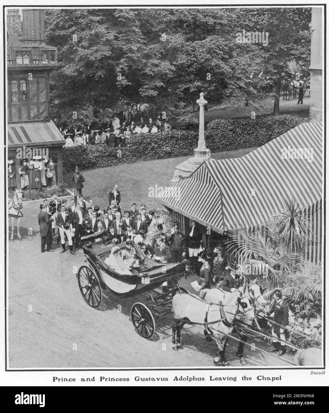 The Royal Marriage. Prince & Princess Gustavus Adolphus lea Stock Photo ...