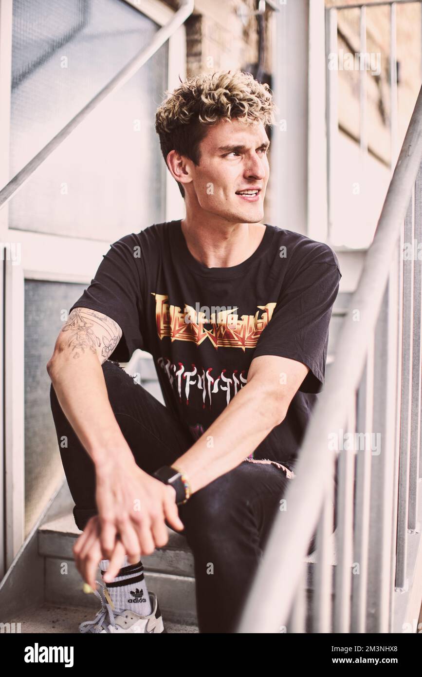 American DJ and producer GRiZ photographed at Point Blank studios ...