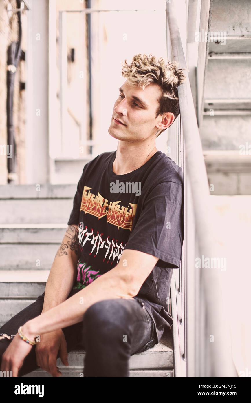 American DJ and producer GRiZ photographed at Point Blank studios ...