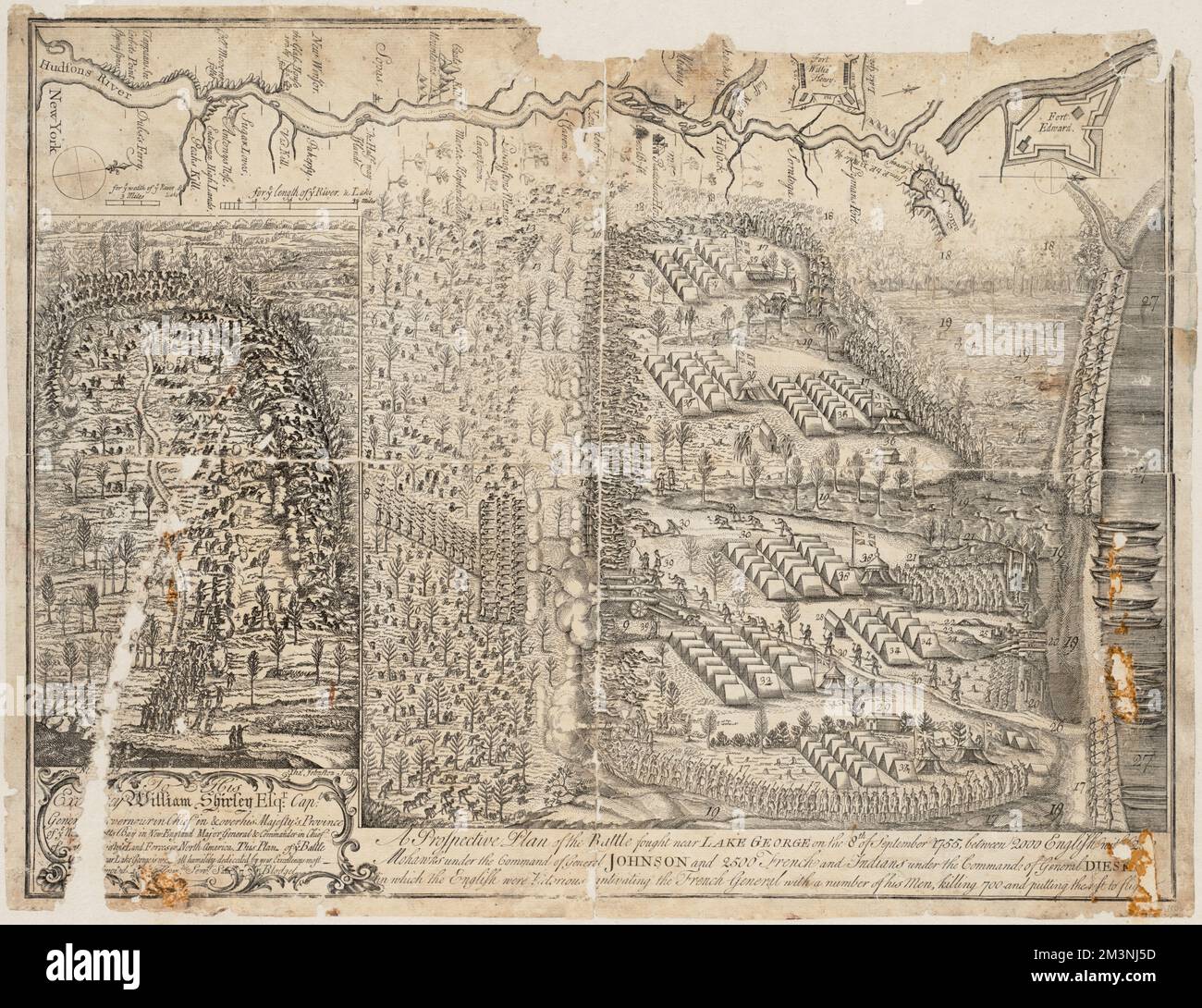 Battle of lake george map hi-res stock photography and images - Alamy