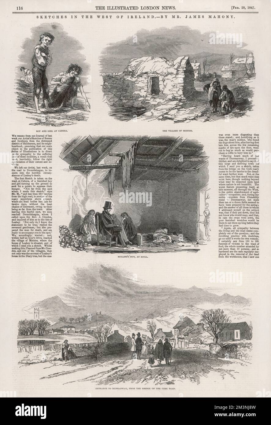 A page from the Illustrated London News, of Sketches in the West of ...
