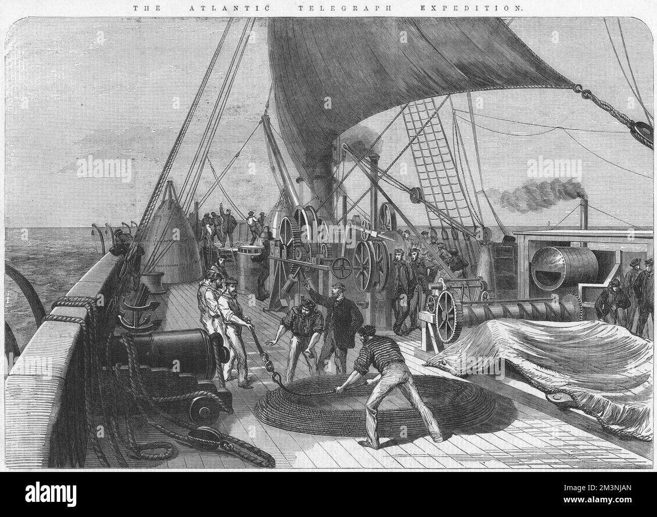 Atlantic telegraph cable Black and White Stock Photos & Images - Alamy