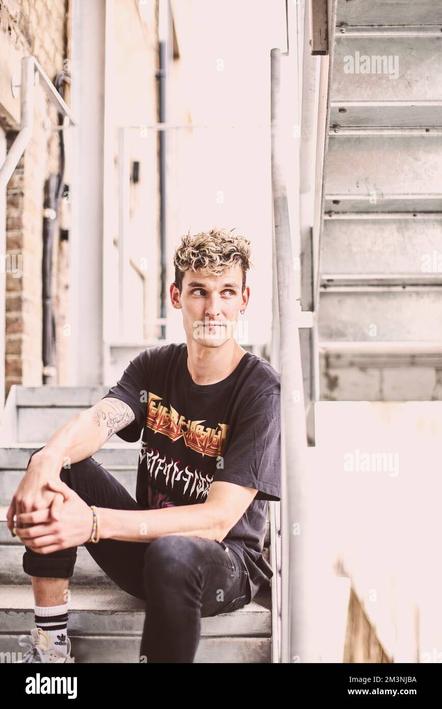 American DJ and producer GRiZ photographed at Point Blank studios ...