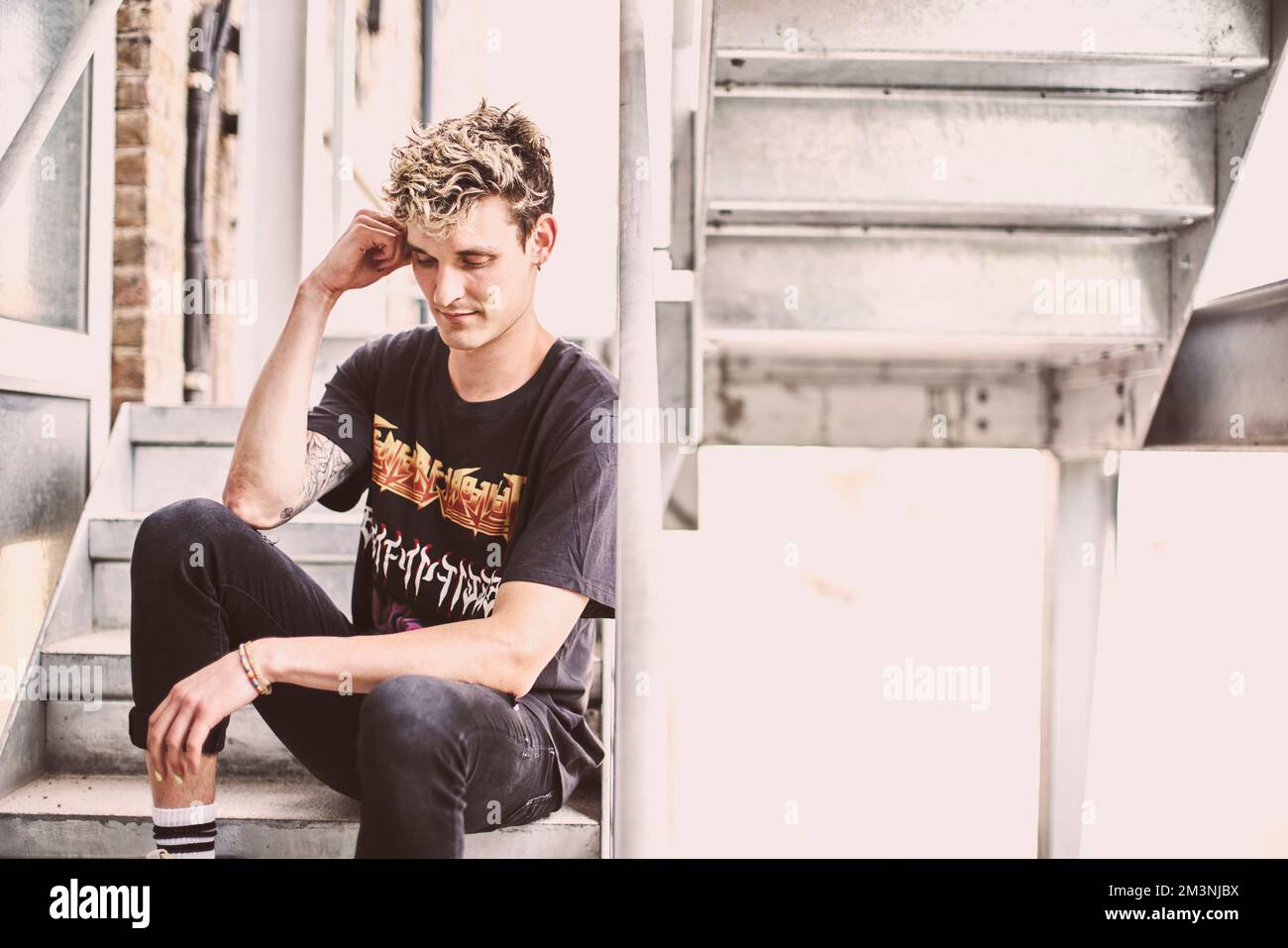 American DJ and producer GRiZ photographed at Point Blank studios ...