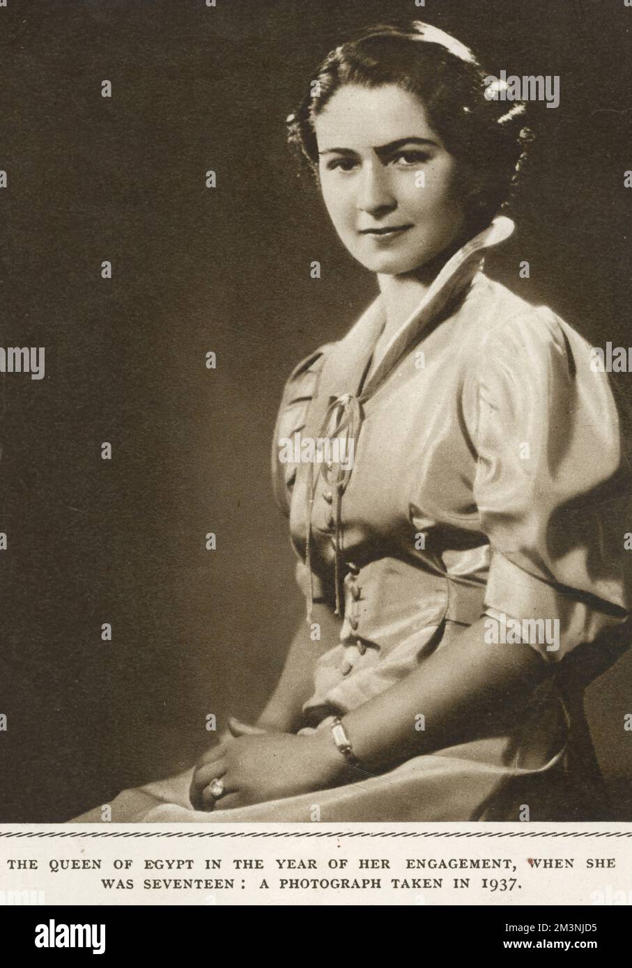 Miss Farida Zulficar (1921 - 1988), later Queen Farida of Egypt, shown ...