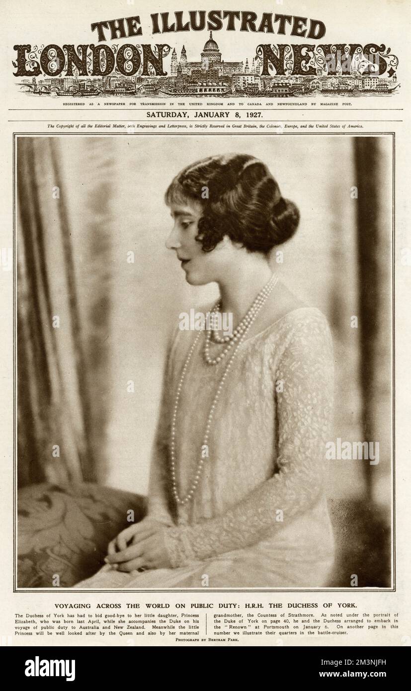Lady Elizabeth Bowes-Lyon, Duchess of York Stock Photo - Alamy