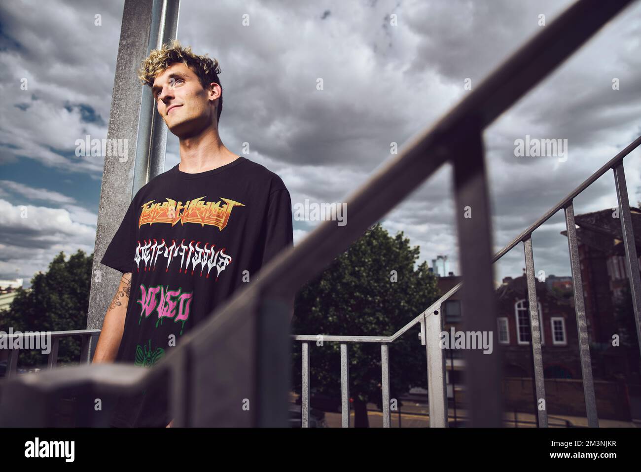 American DJ and producer GRiZ photographed at Point Blank studios ...