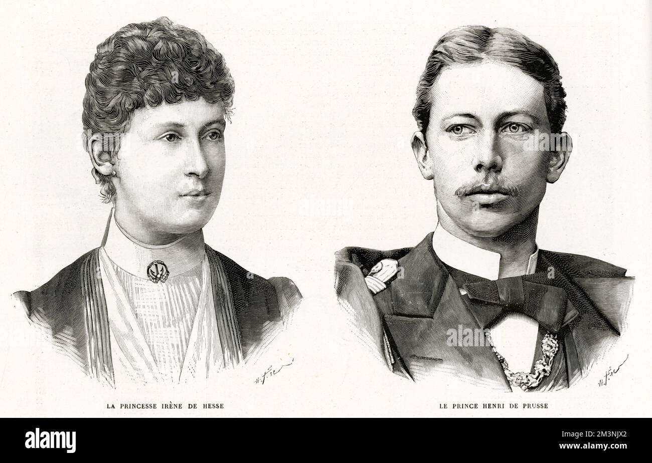 Princess Irene of Hesse & Prince Heinrich (Henry) of Prussia Stock ...