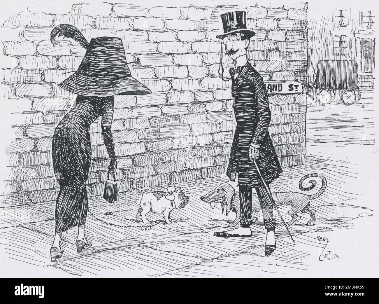 Hobble skirt fashion victim Stock Photo - Alamy