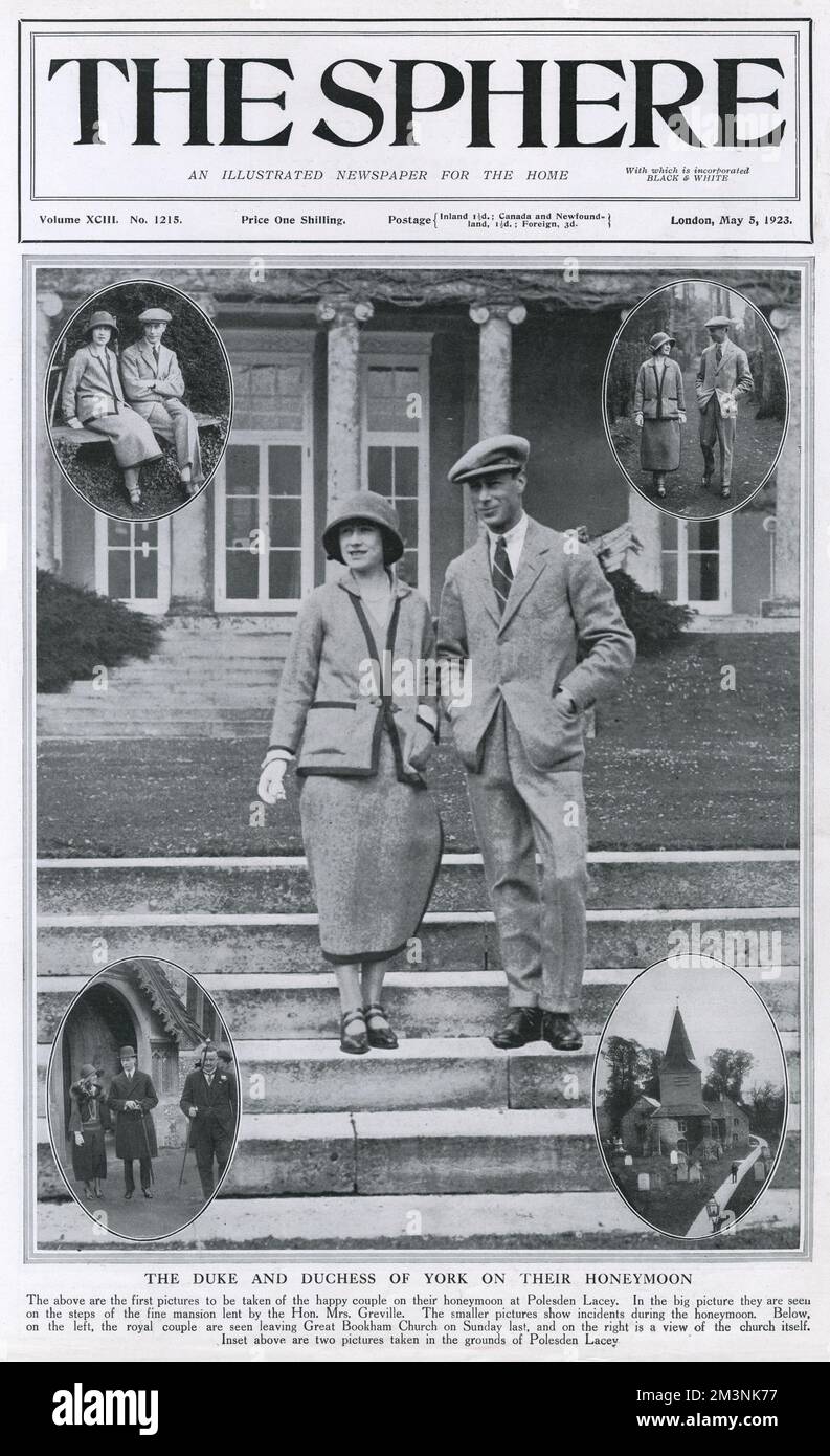 The Sphere front cover - royal honeymoon Stock Photo - Alamy
