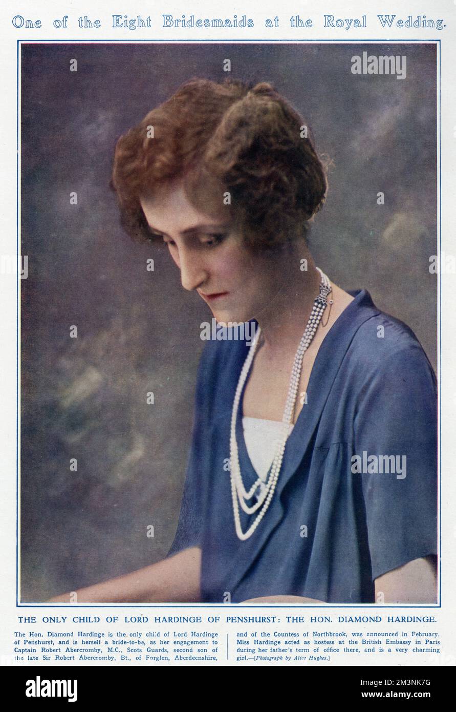 Royal bridesmaid - Hon. Diamond Hardinge Stock Photo - Alamy