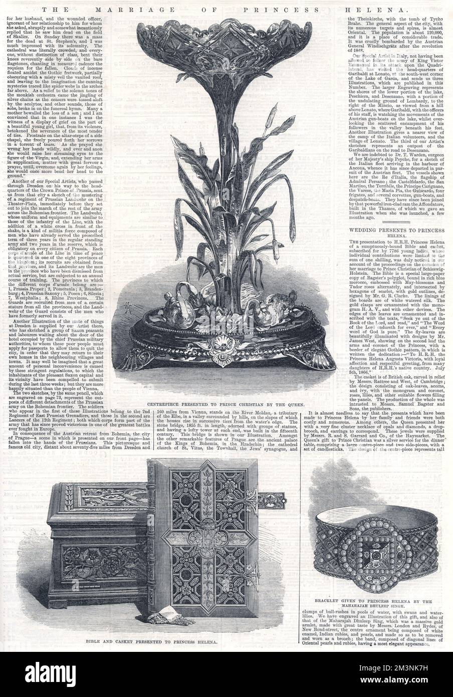 Wedding presents given to Princess Helena, third daughter of Queen ...