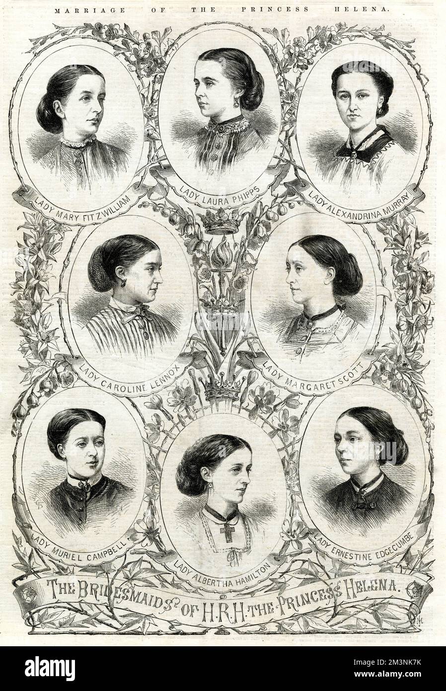 The bridesmaids of Princess Helena Stock Photo - Alamy