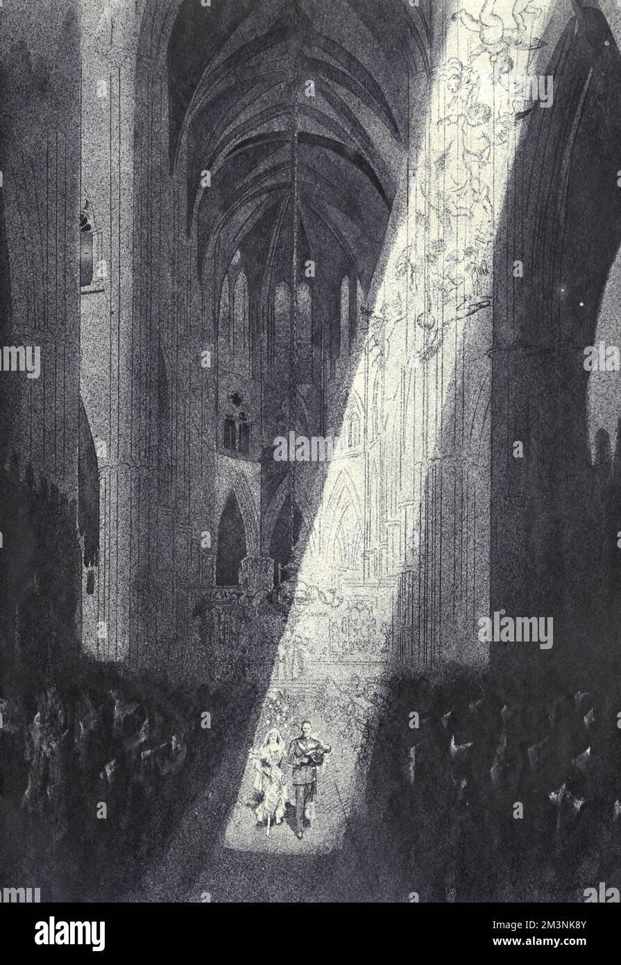 Illustration in a Bystander issue celebrating the marriage of Prince ...