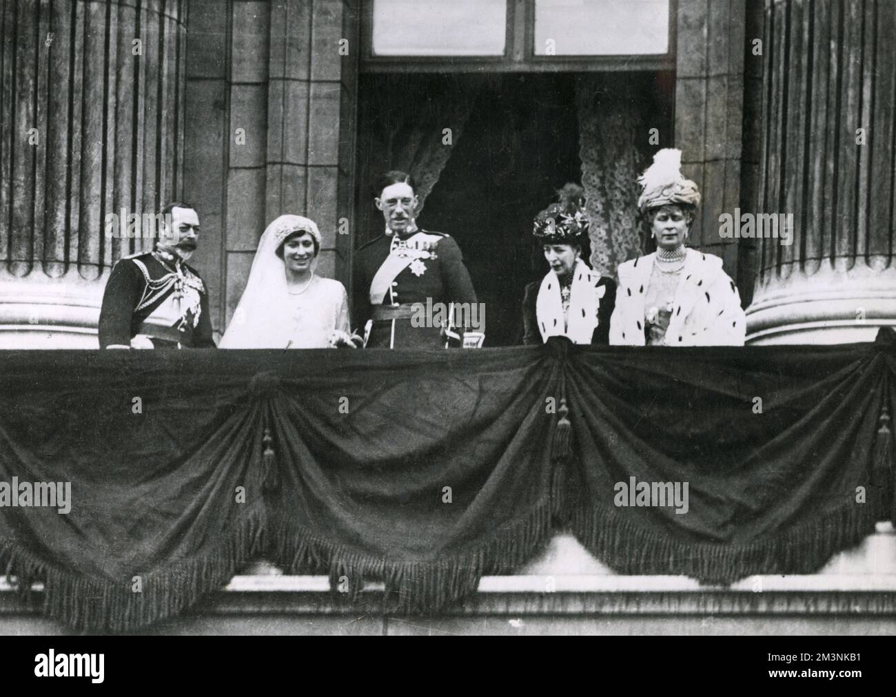 Buckingham Palace balcony after wedding of Princess Mary Stock Photo ...