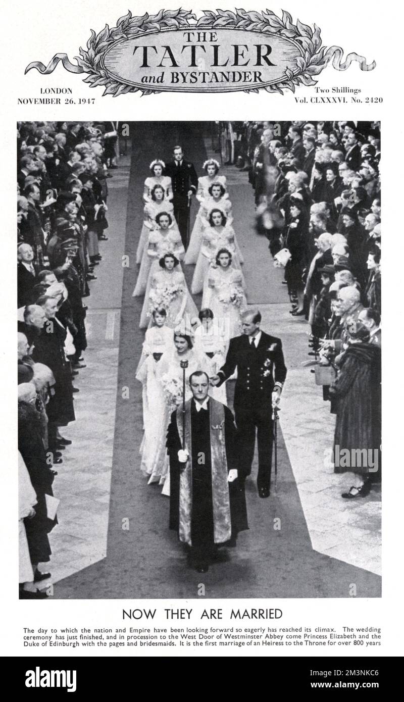 1947 queen elizabeth wedding hi-res stock photography and images - Alamy