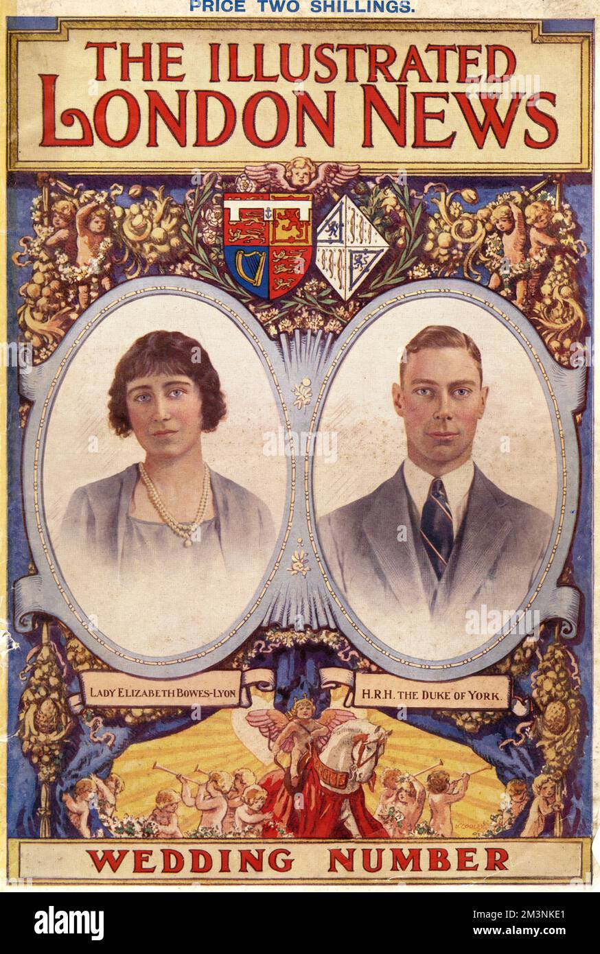 Front cover of The Illustrated London News celebrating the marriage of ...