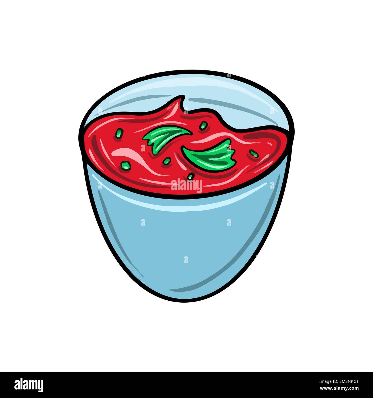 Vector Chili salsa in a gray bowl. Mexican fast food. Sauce ...