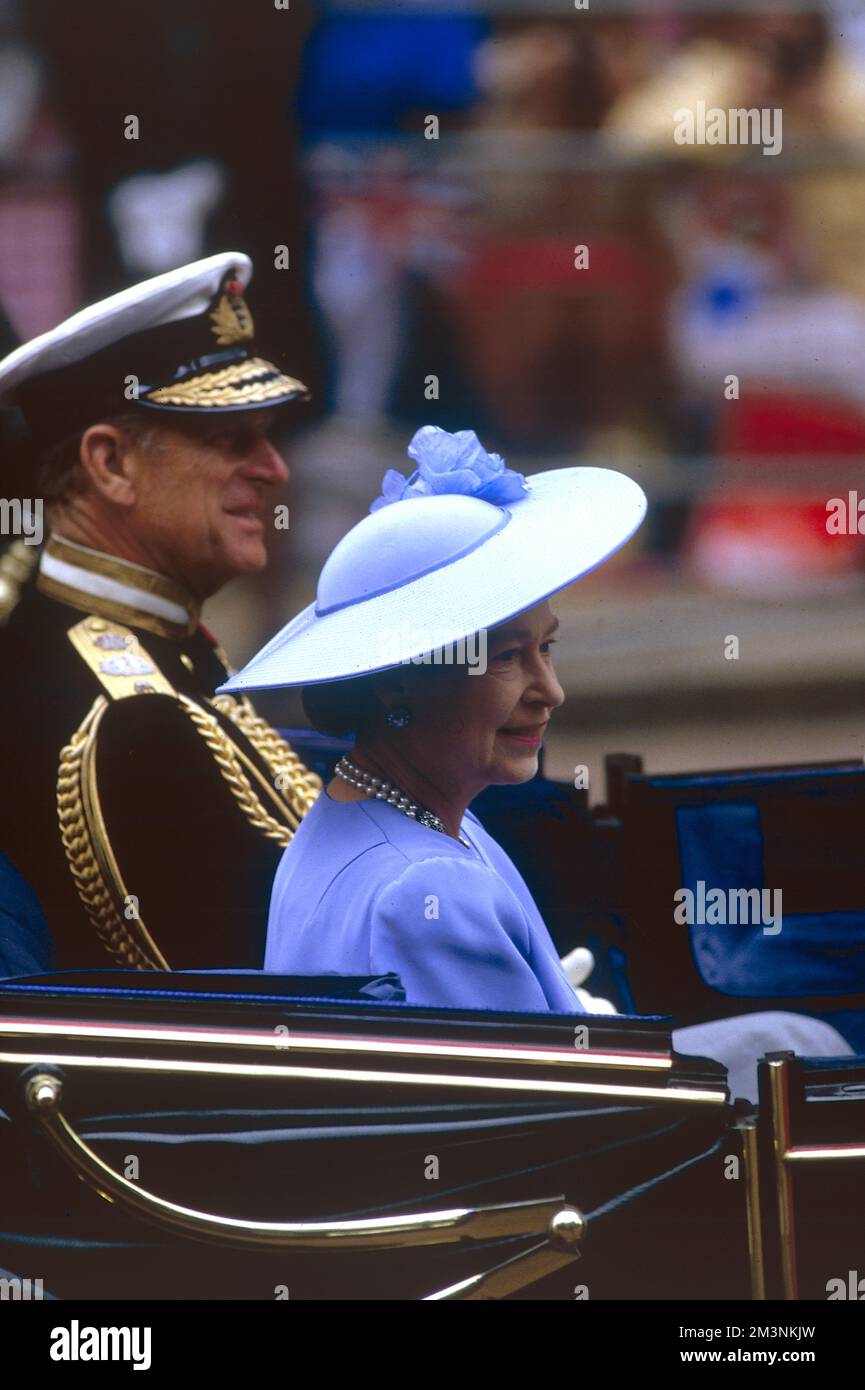 Royal Wedding 1986 - Queen and Prince Philip Stock Photo - Alamy