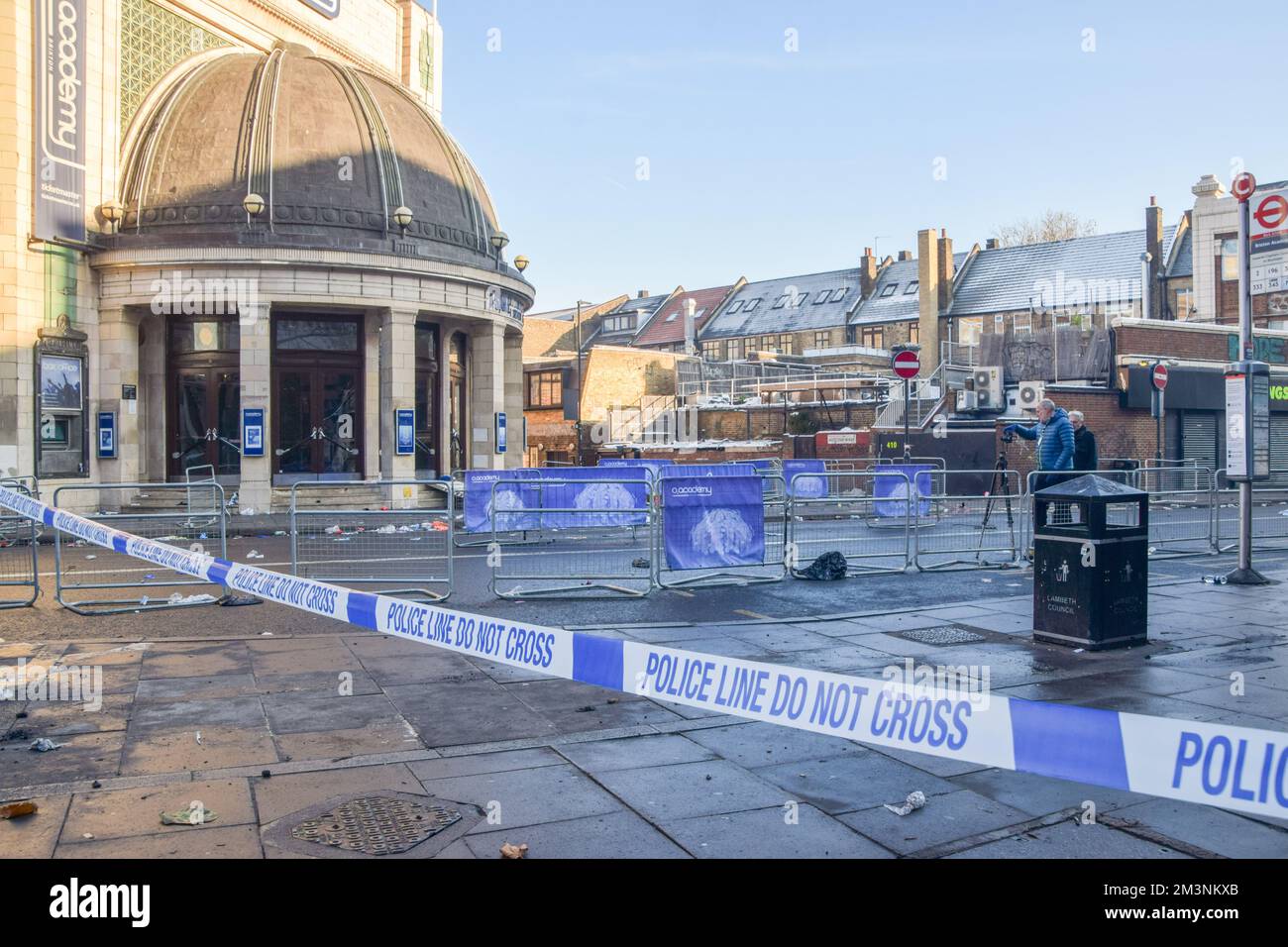 London, England, UK. 16th Dec, 2022. A police cordon outside the O2 ...