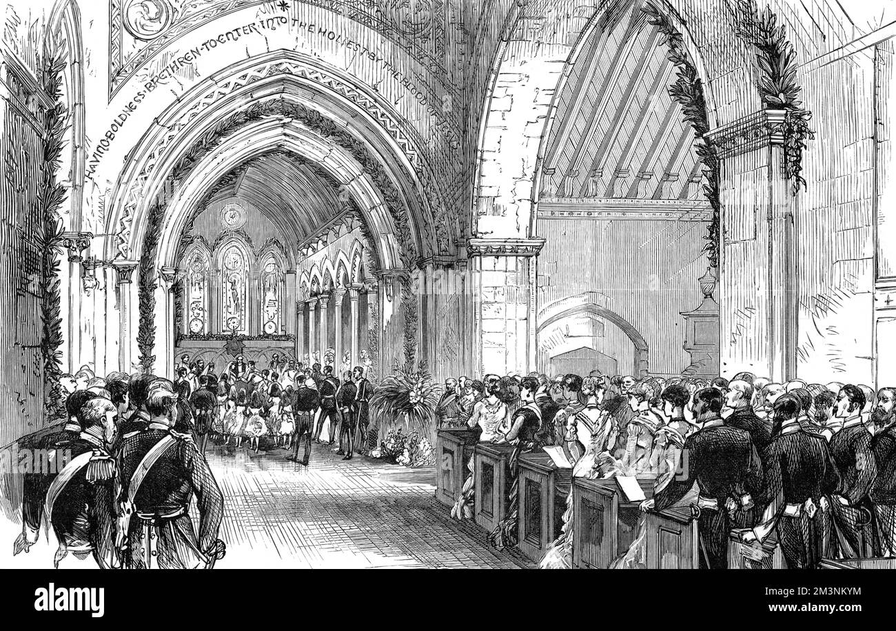 Royal Wedding 1885 -- Princess Beatrice and Prince Henry Stock Photo ...