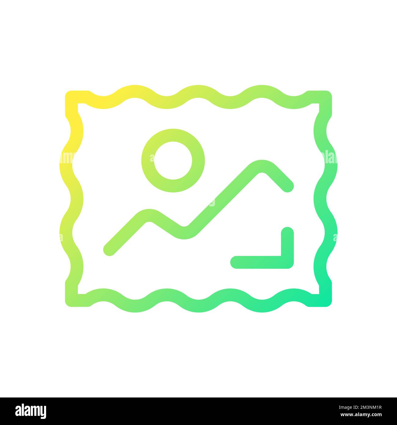 Postage Stamp Pixel Perfect Gradient Linear Ui Icon Stock Vector Image