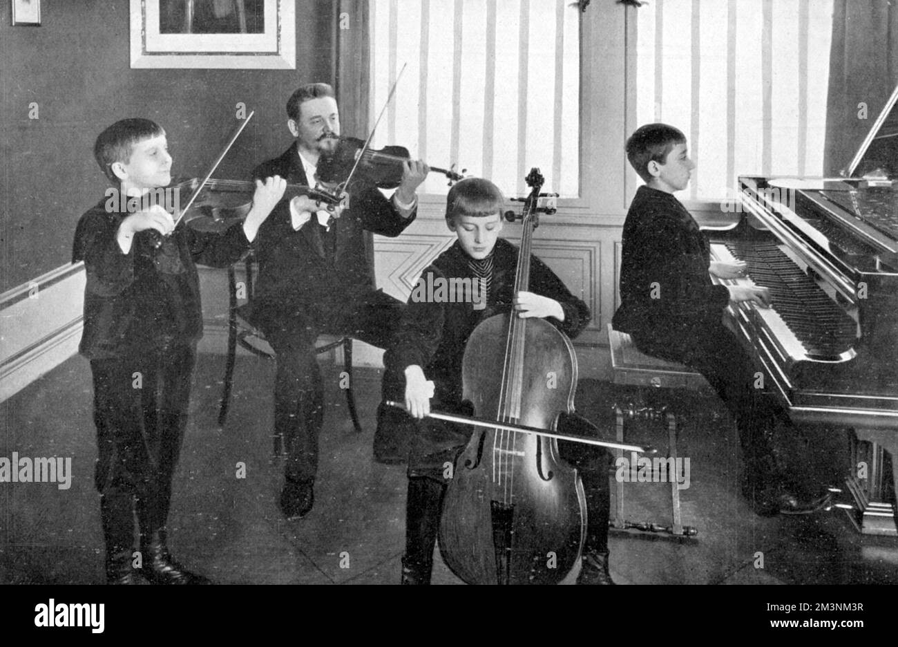A musical quartet consisting of M. Bratche and three brothers named ... A musical quartet consisting of M. Bratche and three brothers named ...