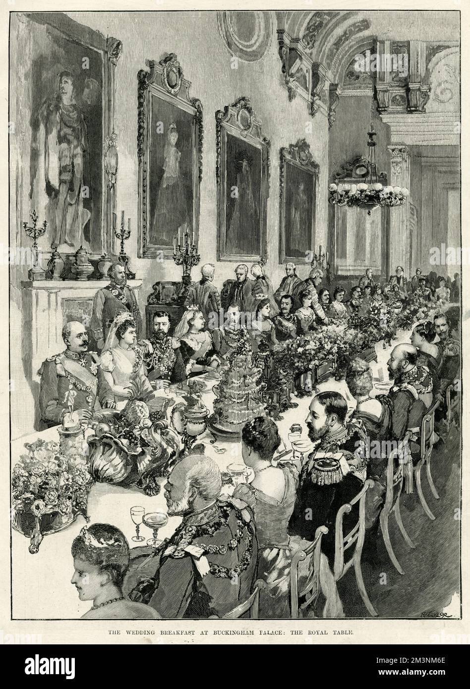 Royal wedding 1893 - breakfast at Buckingham Palace Stock Photo - Alamy