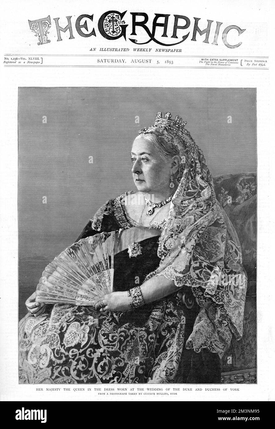 Queen victoria wedding dress lace hi-res stock photography and images ...